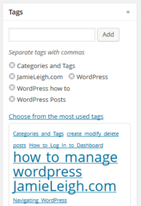 WordPress How To: Get Creative with Categories Tags | JamieLeigh